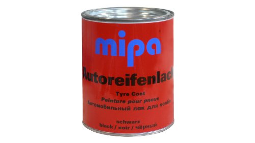 Mipa - Autoreifenlack schwarz (1 Liter) - Auto Kleinigkeiten